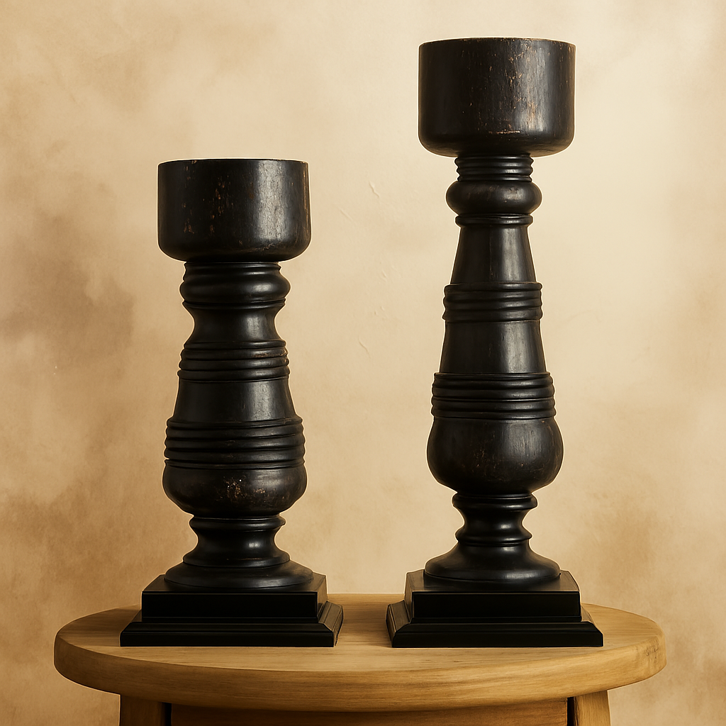 Handcrafted Wooden Candle Stand - Modara